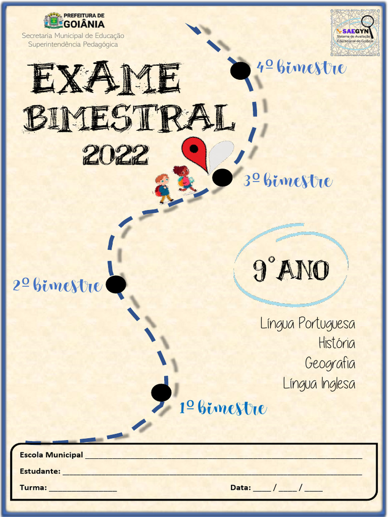 9º Ano - 1º Dia - LP His Geo Ing | PDF