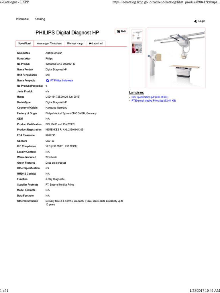 Philips Digital Diagnost HP | PDF