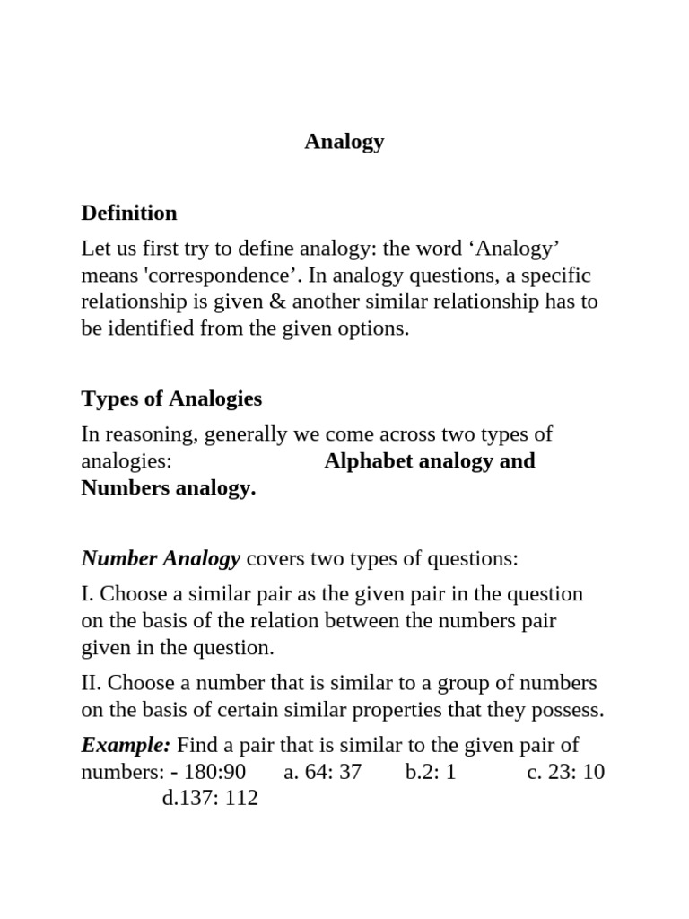 Analogy | PDF