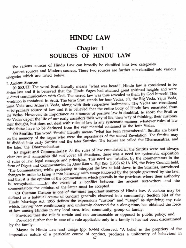Hindu Law Quick Notes | PDF