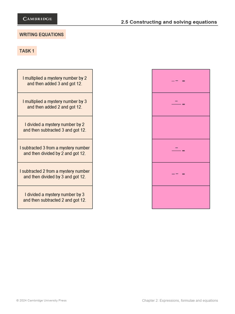 G7-Math Unit 2.5 Worksheet | PDF | Equations | Applied Mathematics