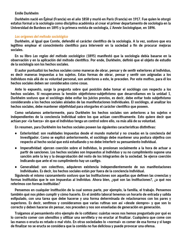 Emile Durkheim | PDF