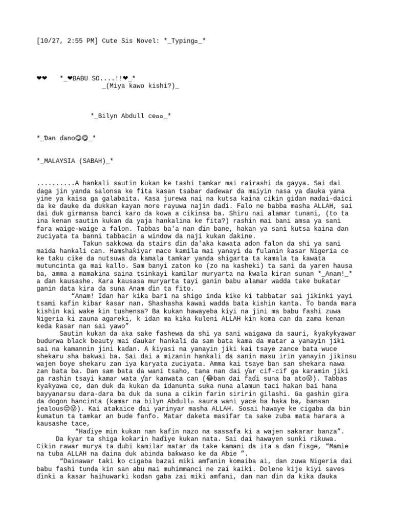 BABU SO Part 1 To 30 by Allhausanovels - Com.ng | PDF