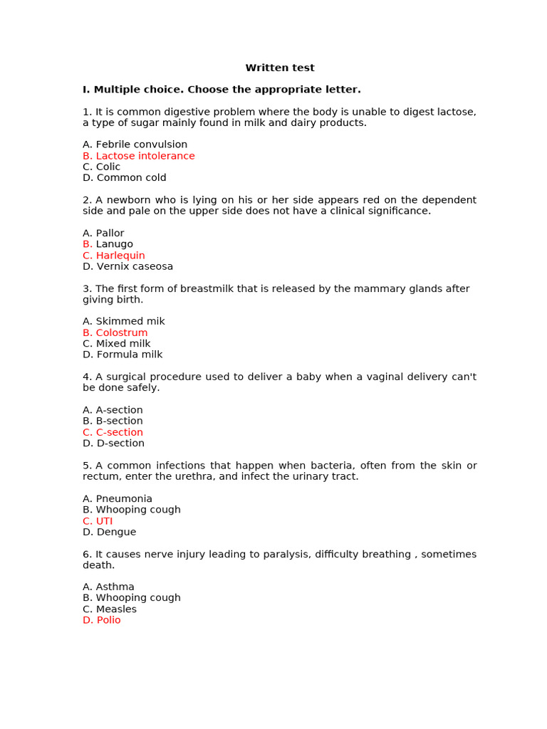 Written test CC | PDF