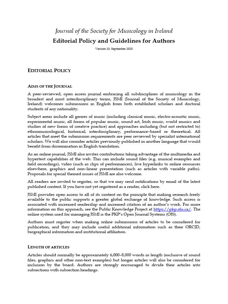 JSMI Author Guidelines | PDF