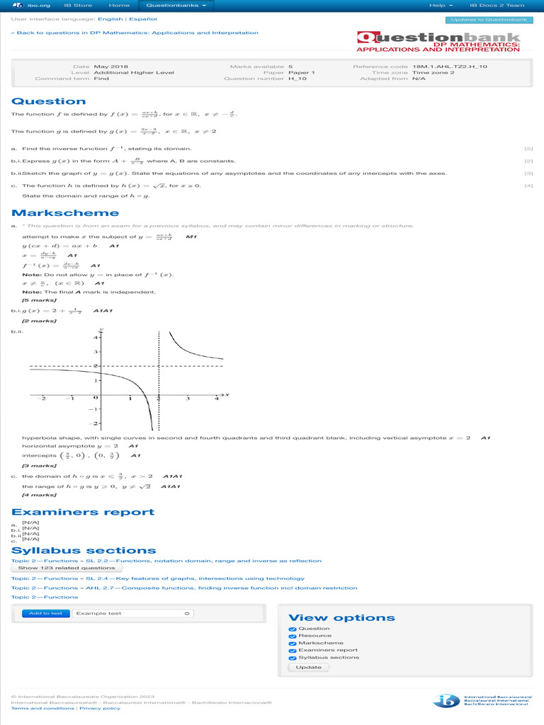IB Questionbank | PDF