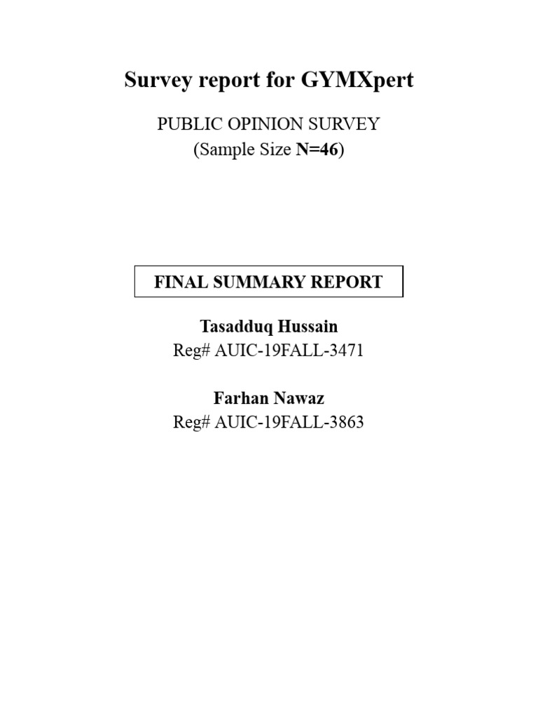Survey Report | PDF