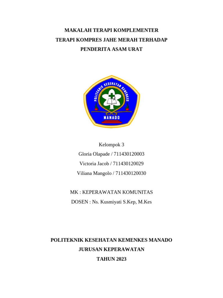 Makalah Terapi Komplementer | PDF