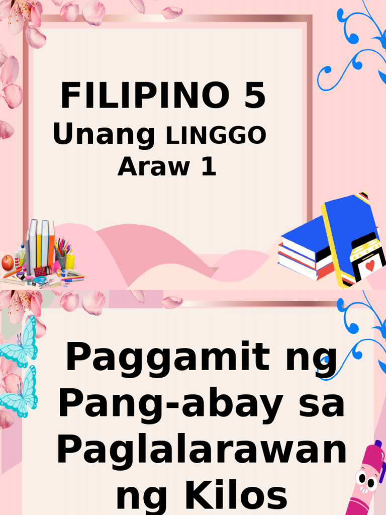 Filipino 5 q3 Week 1 | PDF