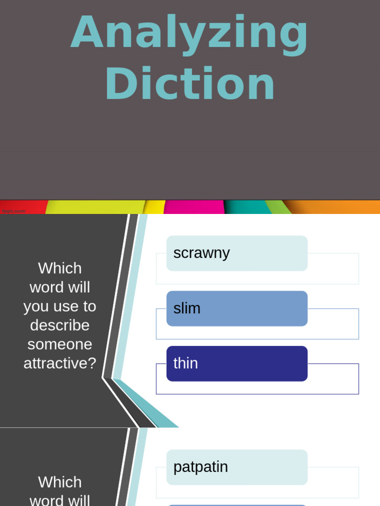 LESSON 3 - Analyzing Diction | PDF