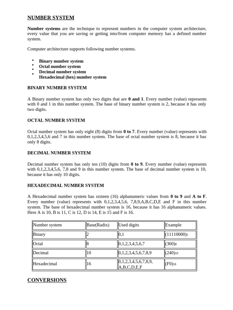 Number System 2 | PDF