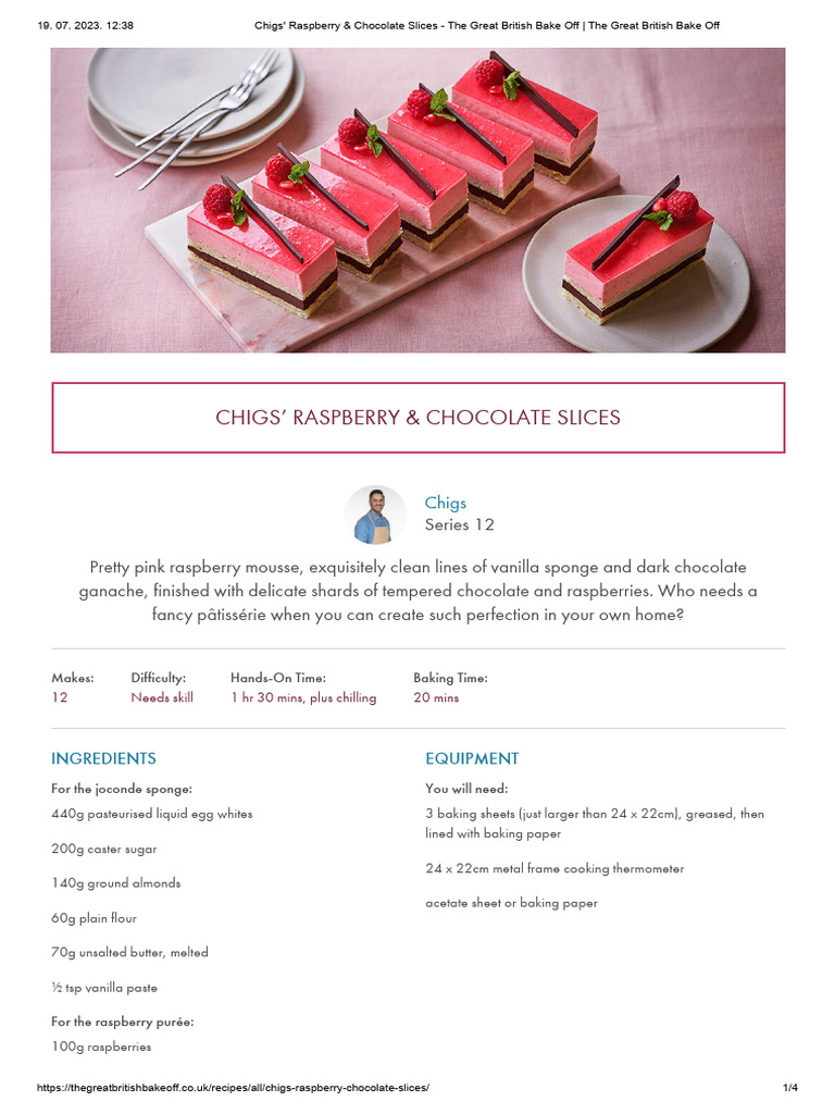 Chigs' Raspberry & Chocolate Slices | PDF