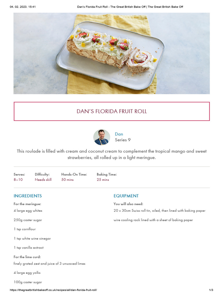 Dan's Florida Fruit Roll | PDF