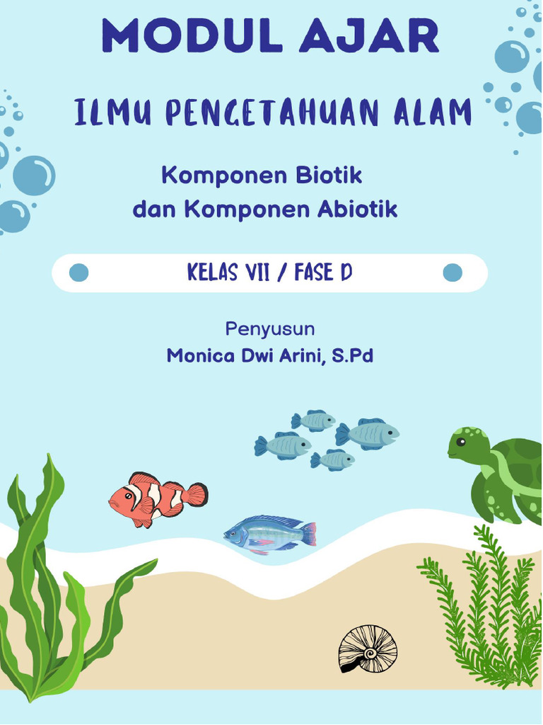 Pertemuan 1 - Modul Ajar - Komponen Biotik Dan Abiotik | PDF