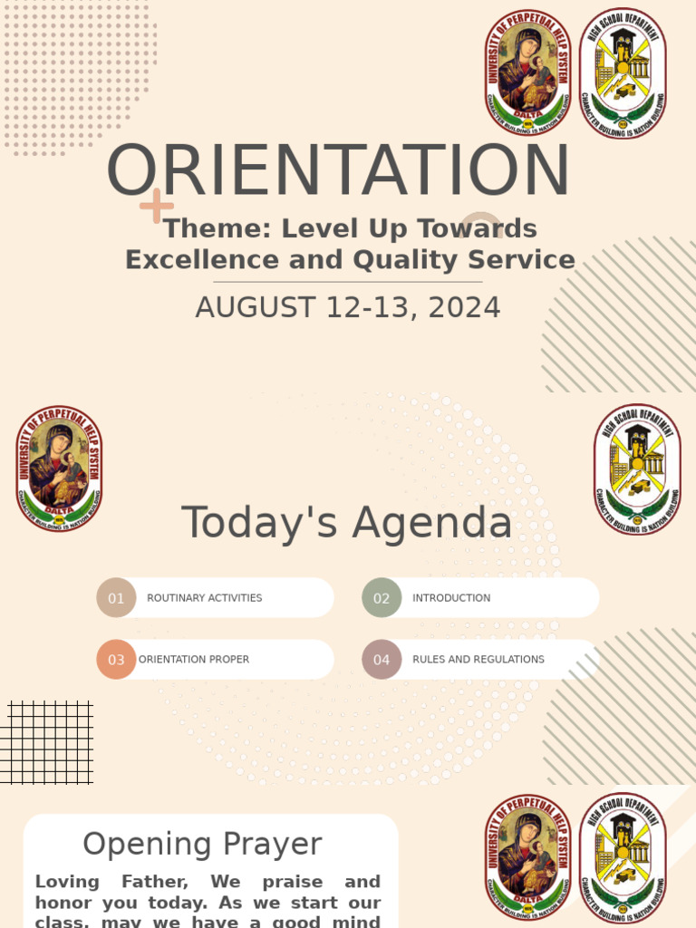 Classroom Orientation 2024-2025 | PDF