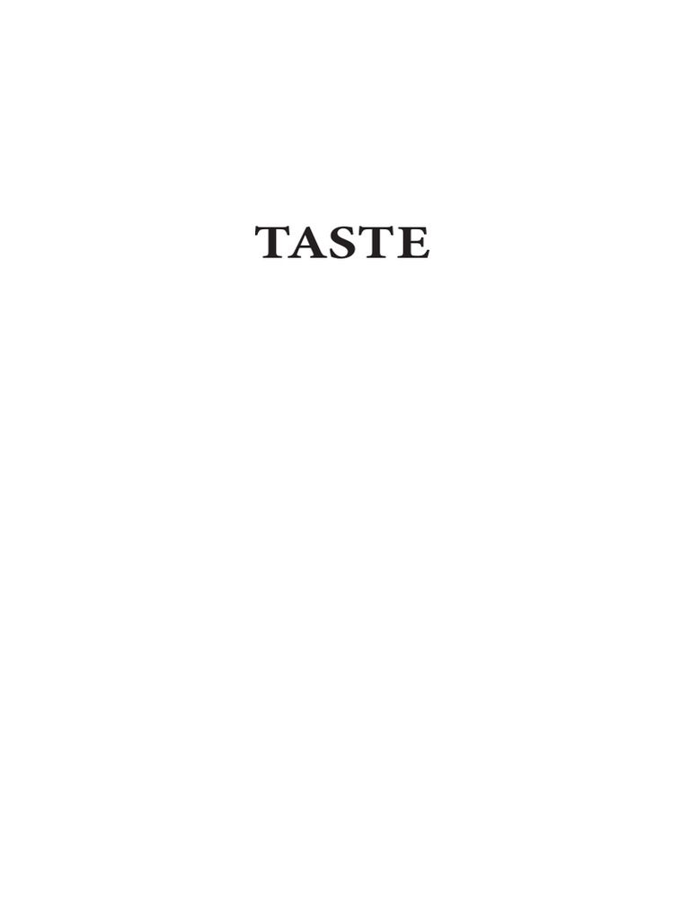 Taste | PDF