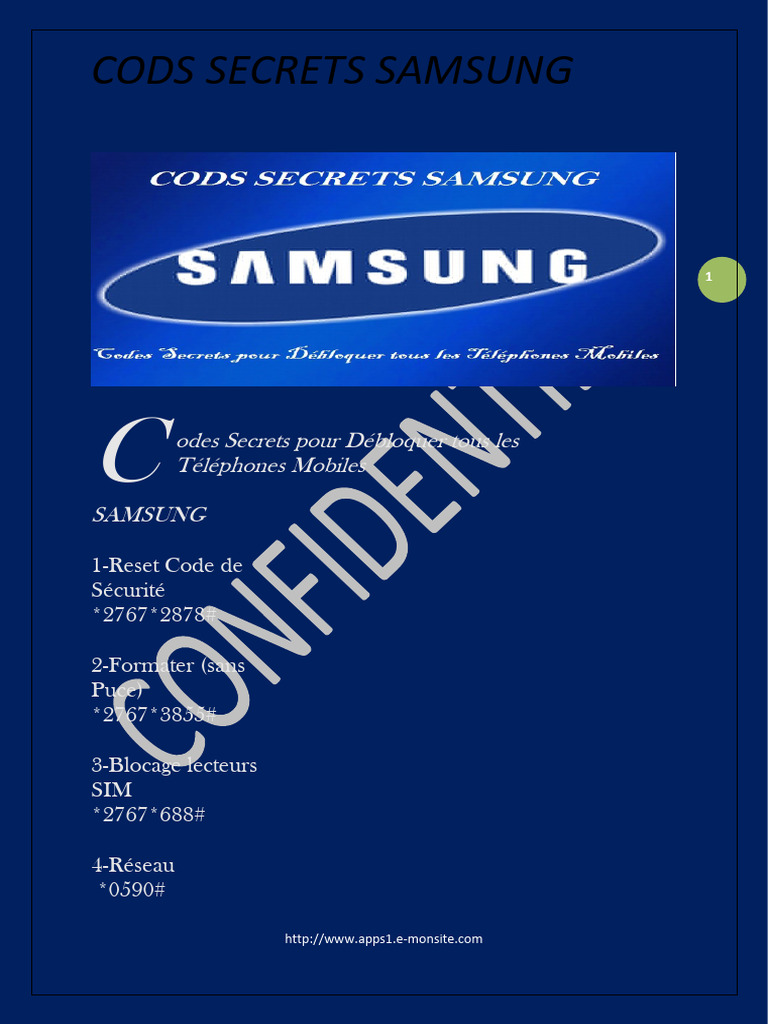 Cods Secrets Samsung | PDF