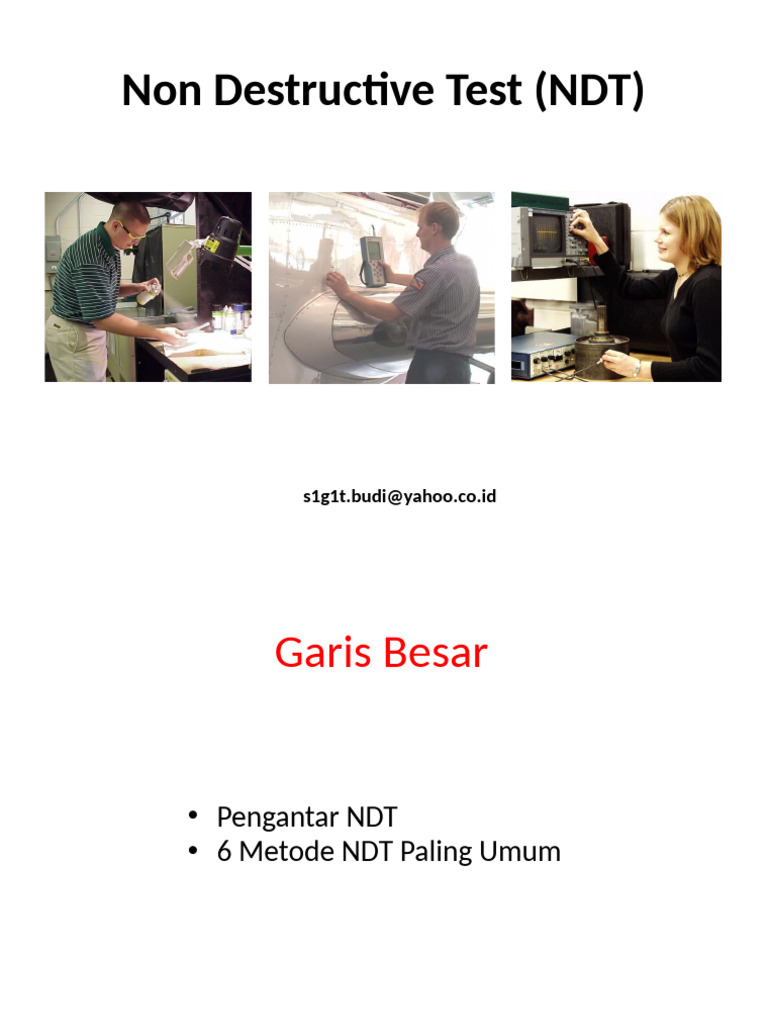 Materi Pertemuan Ke 4 Non Destructive Test Ndt Pdf