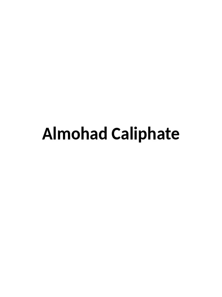 Almohad Caliphate | PDF