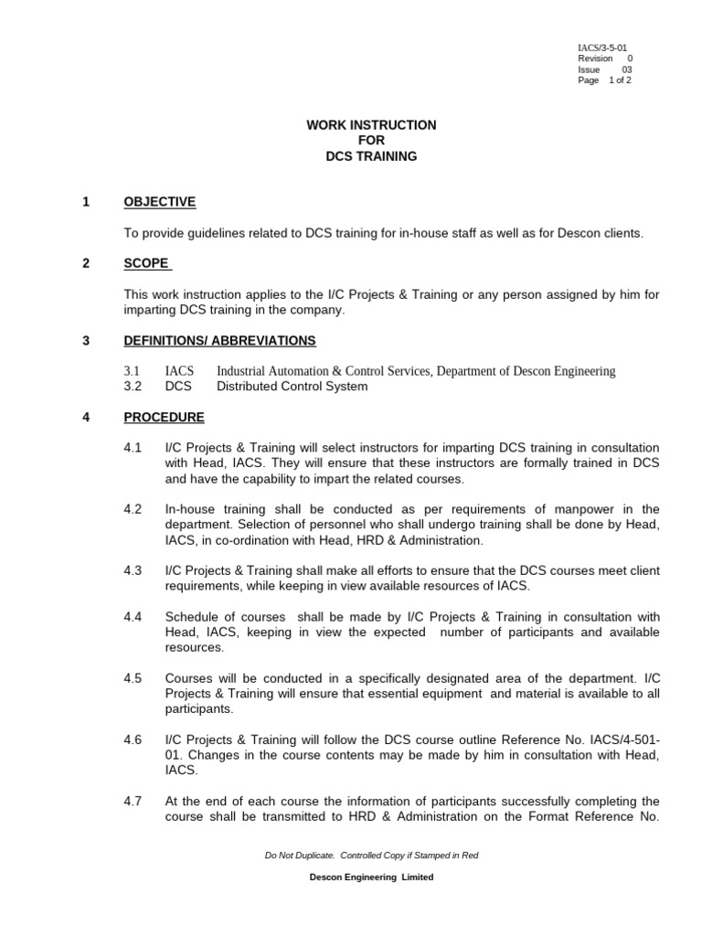 DCS Training | PDF