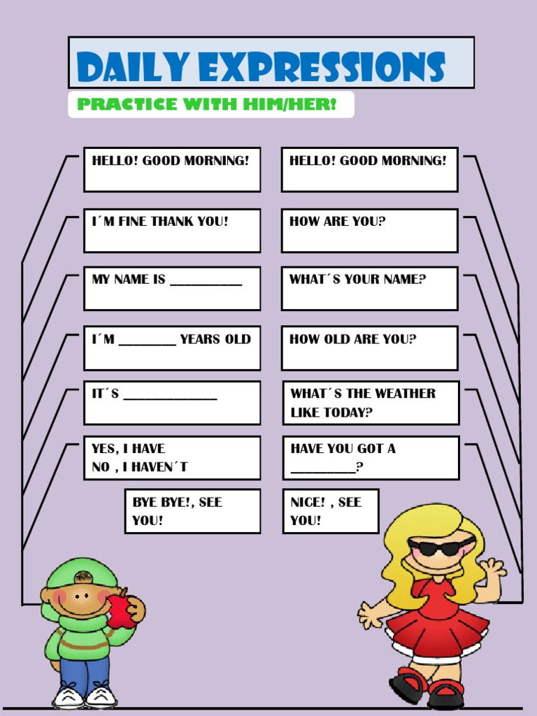 Daily English Expressions Practice | PDF | Self-Improvement