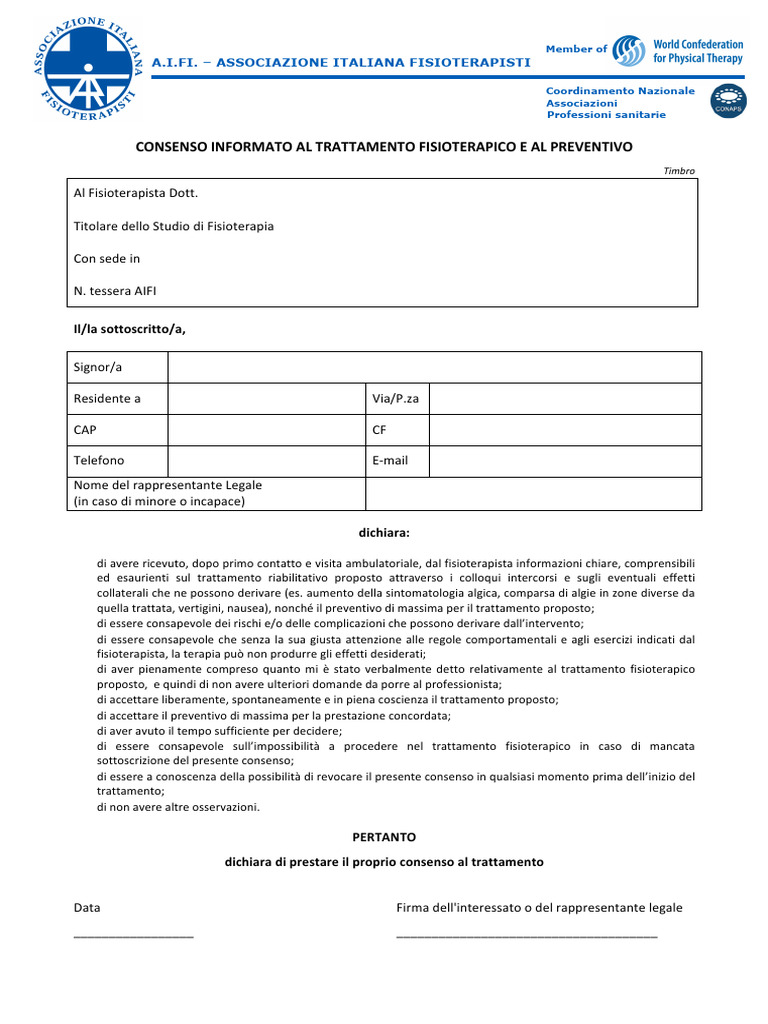Riservato 03 Consenso Informato Al Trattamento | PDF