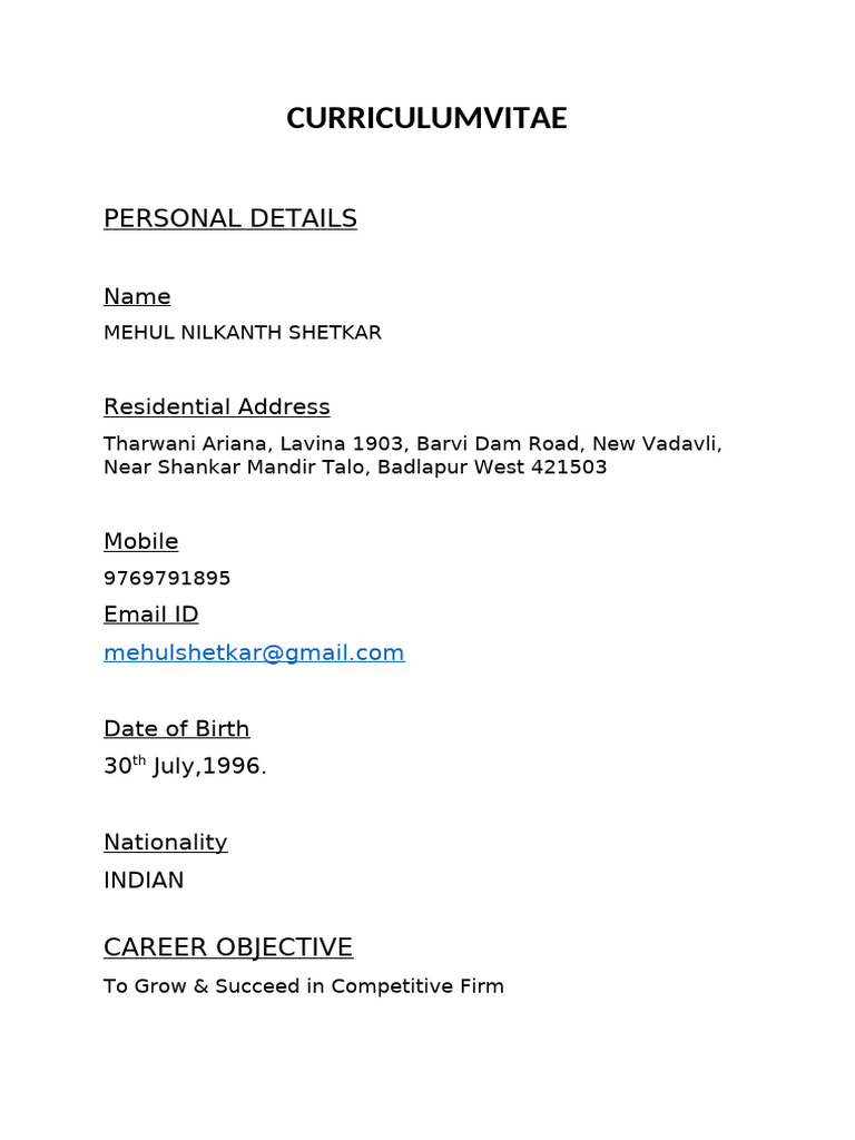 Curriculumvitae | PDF