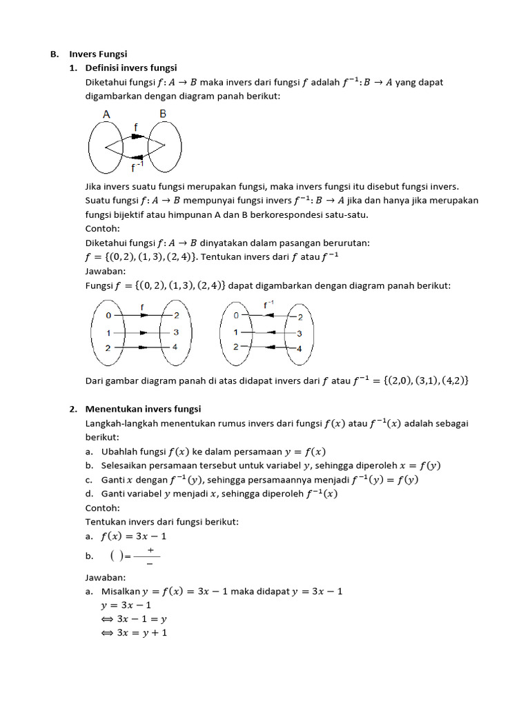Invers Fungsi | PDF