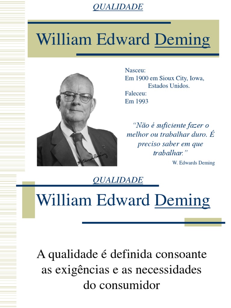 Deming e os 14 Princípios da Qualidade | PDF | Qualidade (negócios ...