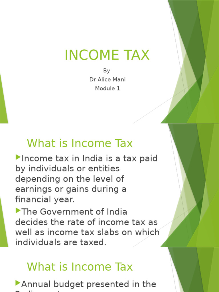 Income Tax Module 1 | PDF | Taxes | Business