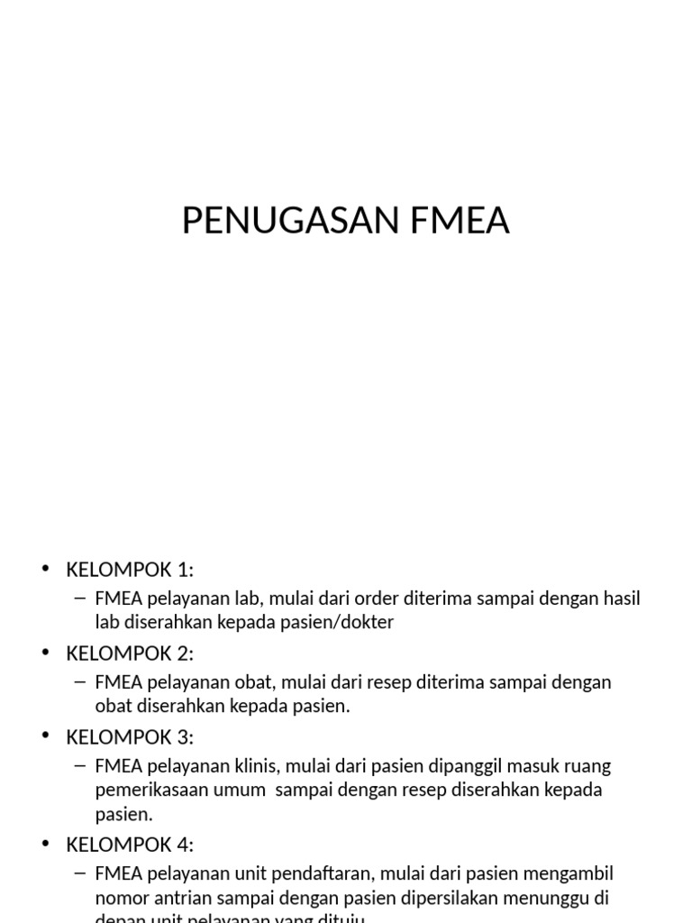 Penugasan Fmea | PDF