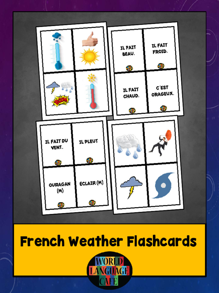 Fr. Weather Large Flashcards | PDF
