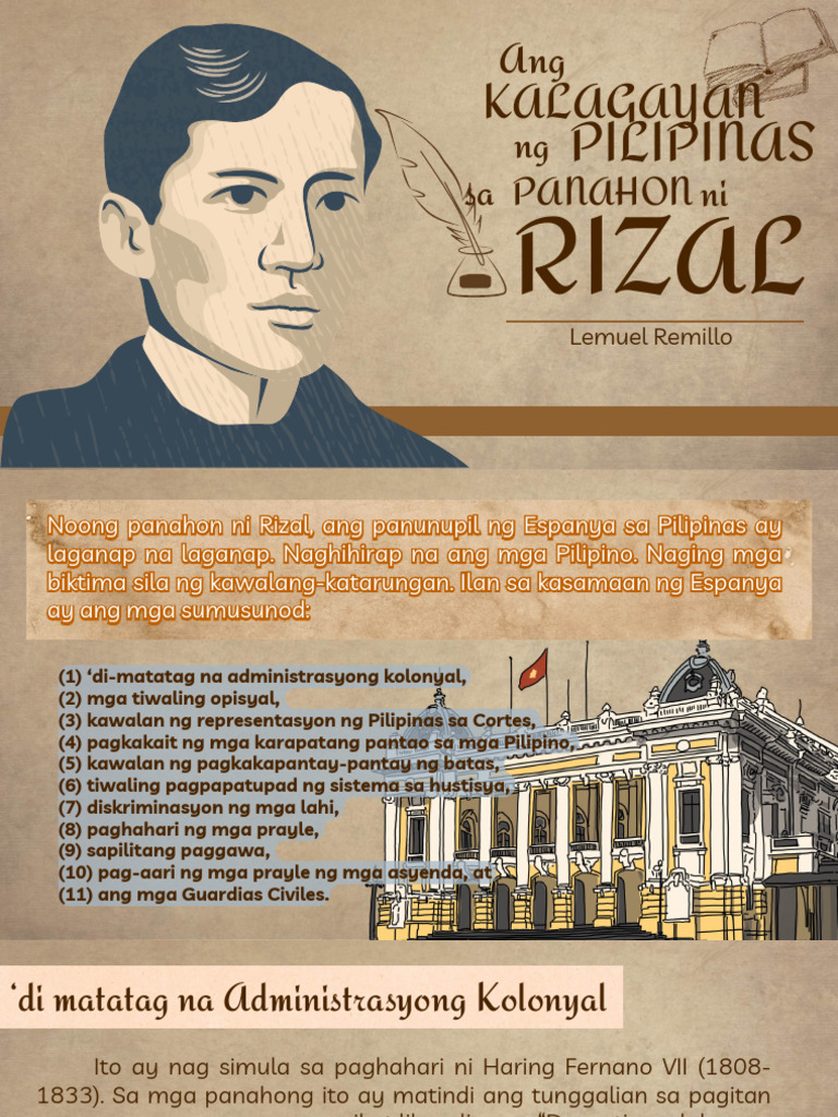 Ang Kalagayan NG Pilipinas Sa Panahon Ni Rizal-Compressed | PDF