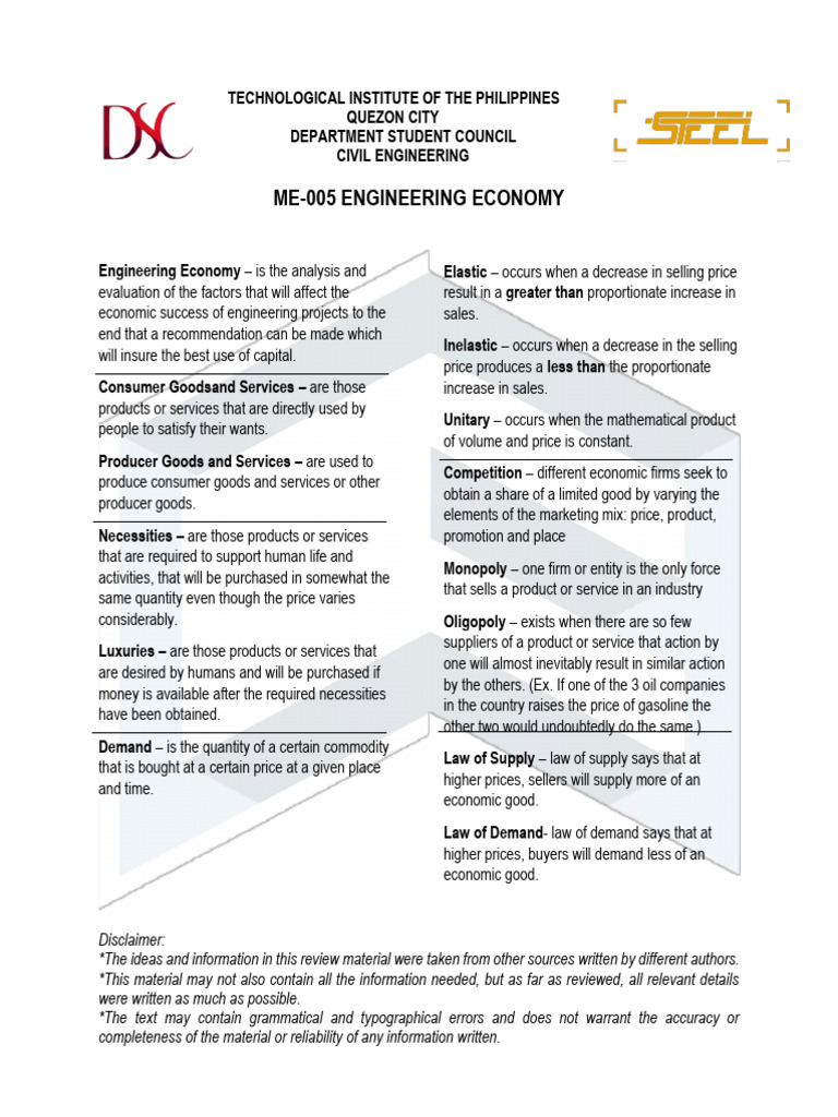 ME 005 - Engineering Economy | PDF