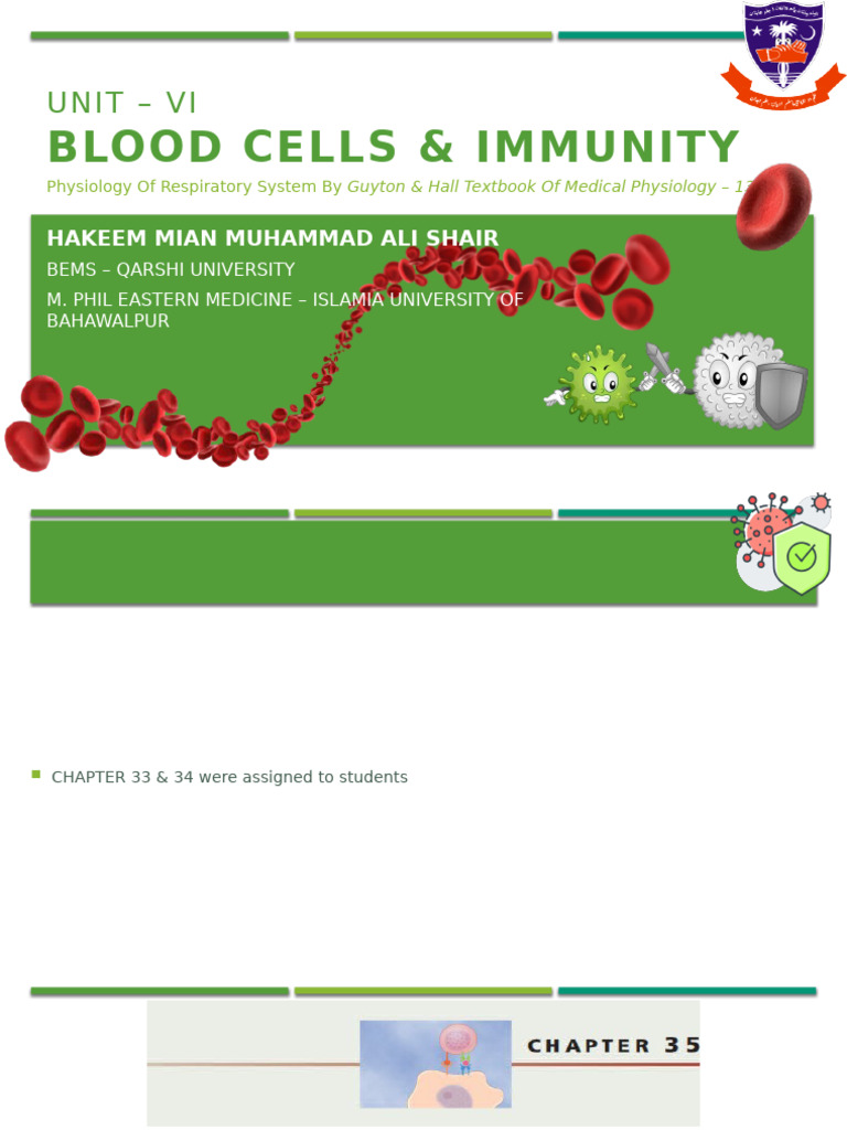 P1 - UNIT-6 Blood Cells & Immunity | PDF