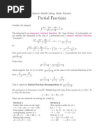 Partial Fractions - Types, Formulas, Examples and Solutions | PDF ...