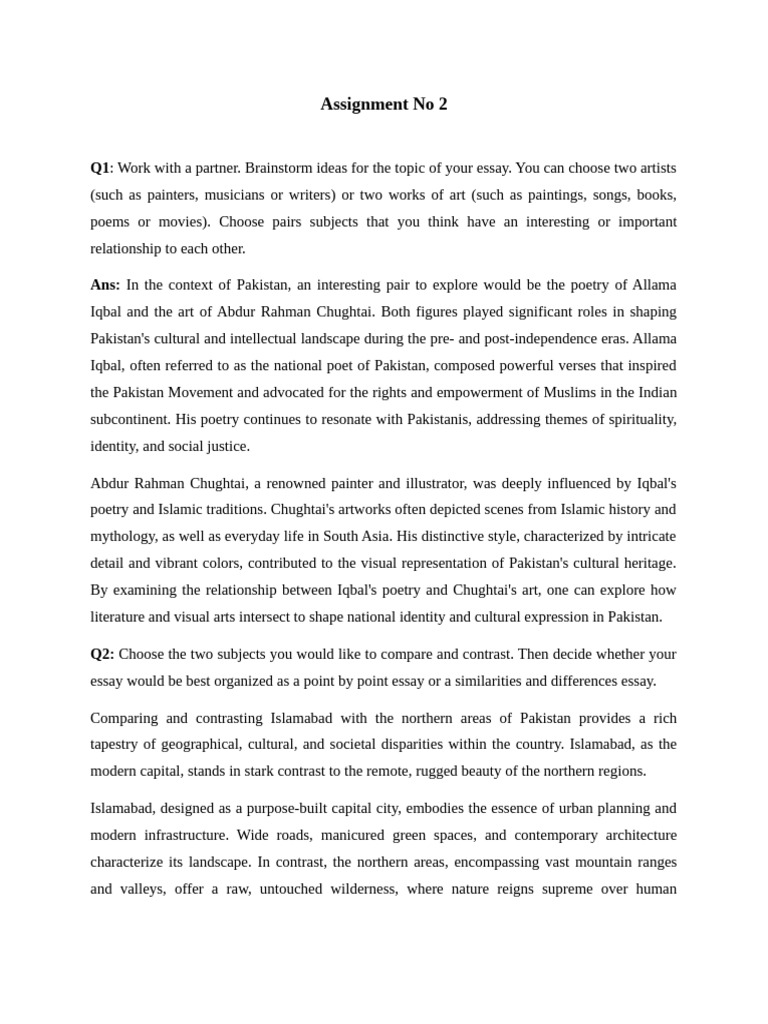 English Assignment No 2 | PDF