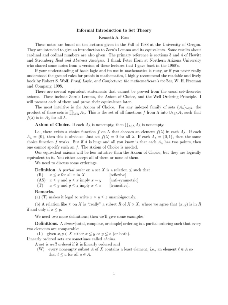 Set Theory | PDF