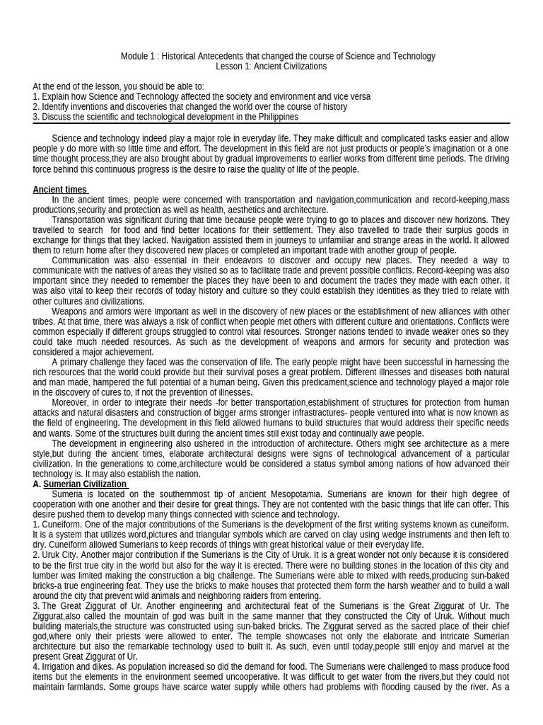 Module 1 LESSON 1 | PDF