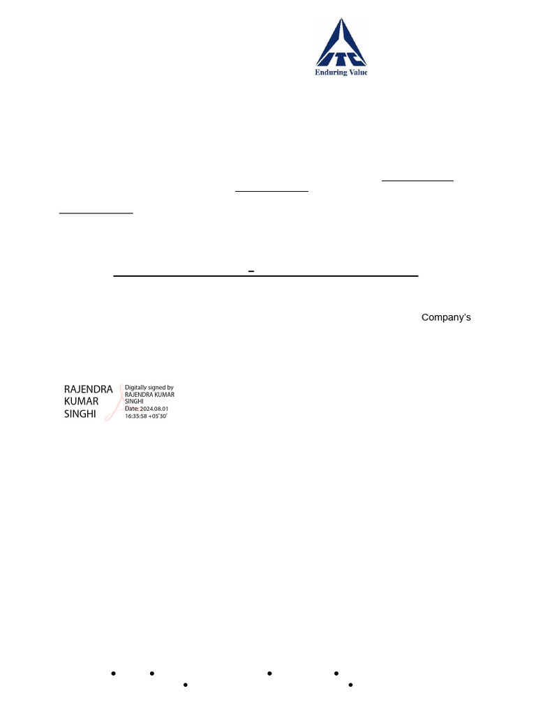 ITC - InvestorPresentation FY25 Q1 | PDF