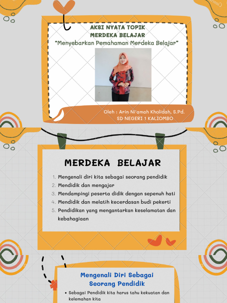 Aksi Nyata Topik 1 Merdeka Belajar - Arin Ni'amah | PDF