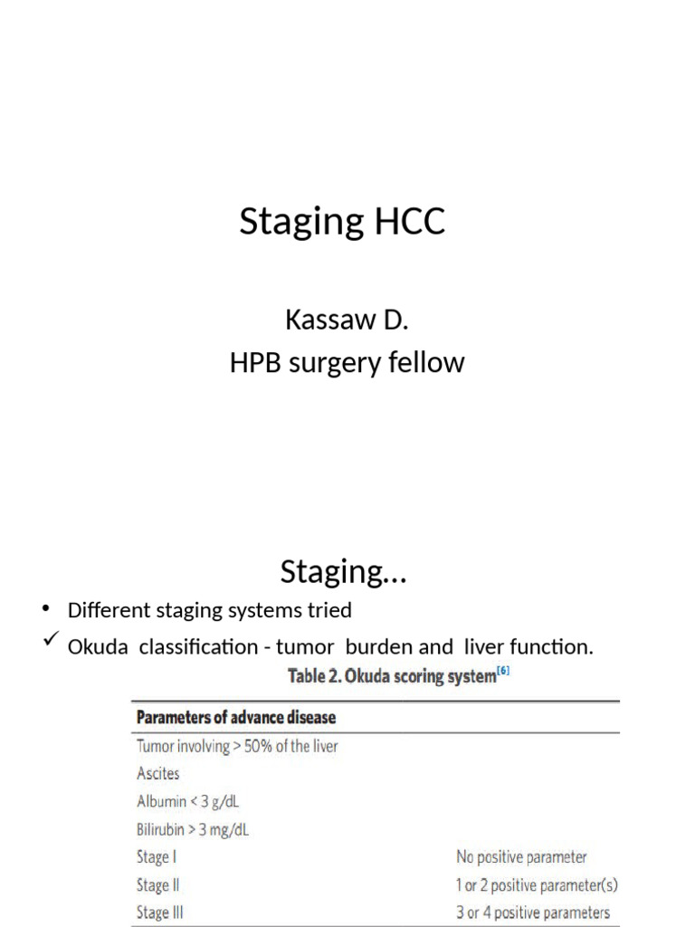 Staging HCC Update For MDT | PDF