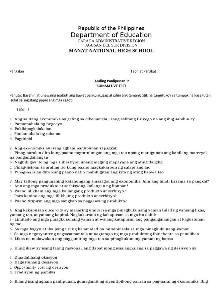 Summative Ap Q9 | PDF