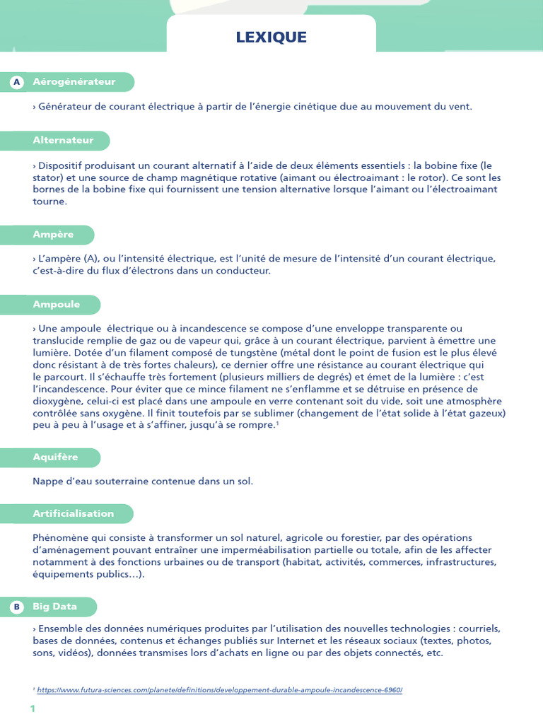Lexique | PDF