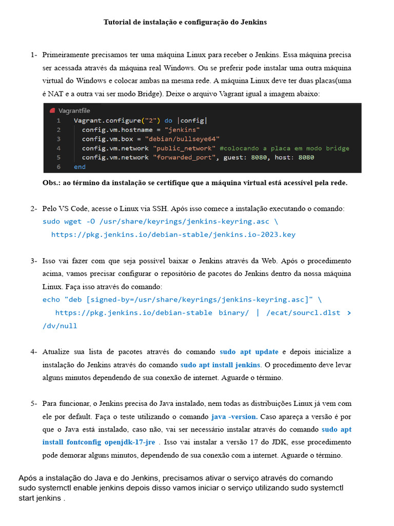 Tutorial de Instalação e Configuração Do Jenkins Aula 06.docx ... Tutorial de Instalação e Configuração Do Jenkins Aula 06.docx ...
