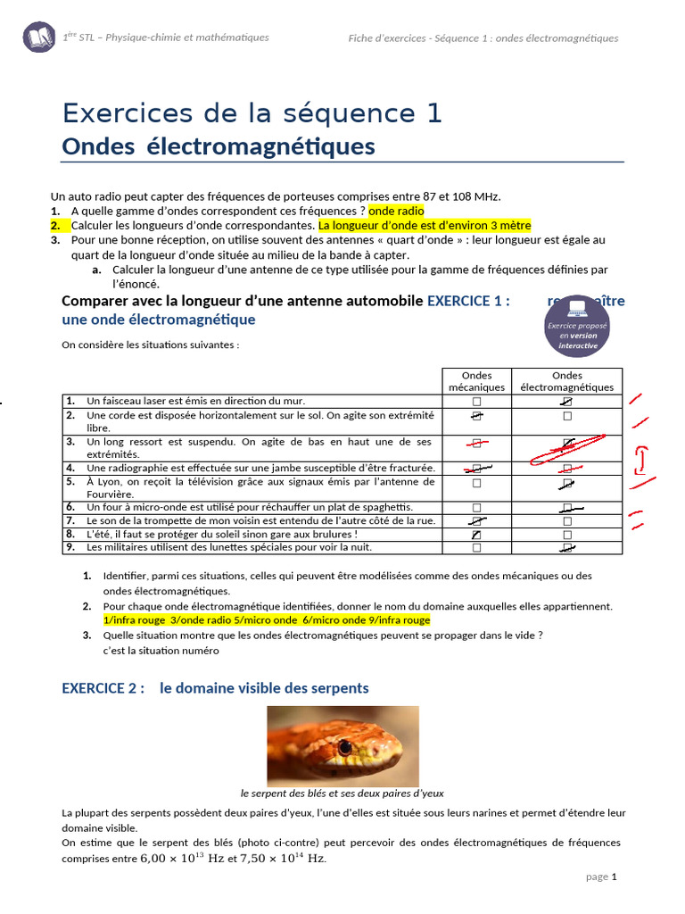PCM Seq1 Exercices2023 | PDF