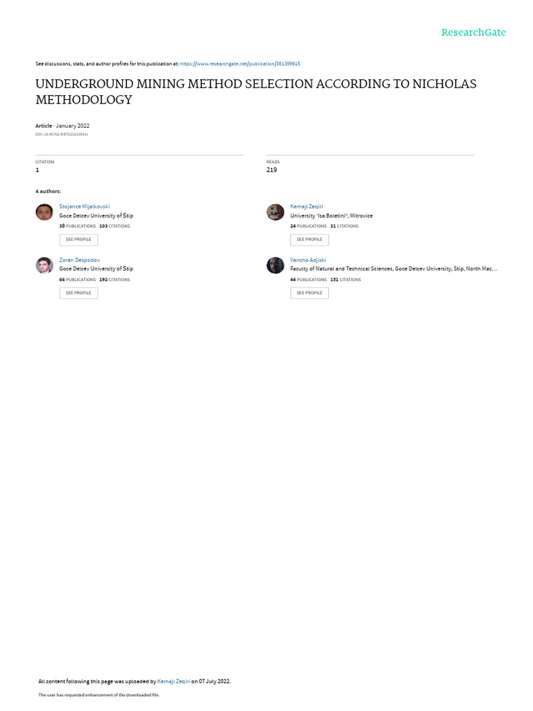 Nicholas Methodology | PDF
