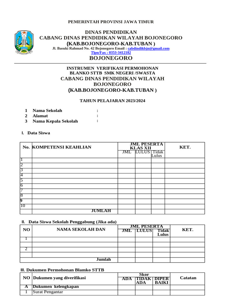 Intrumen Verifikasi DKN 2024 | PDF
