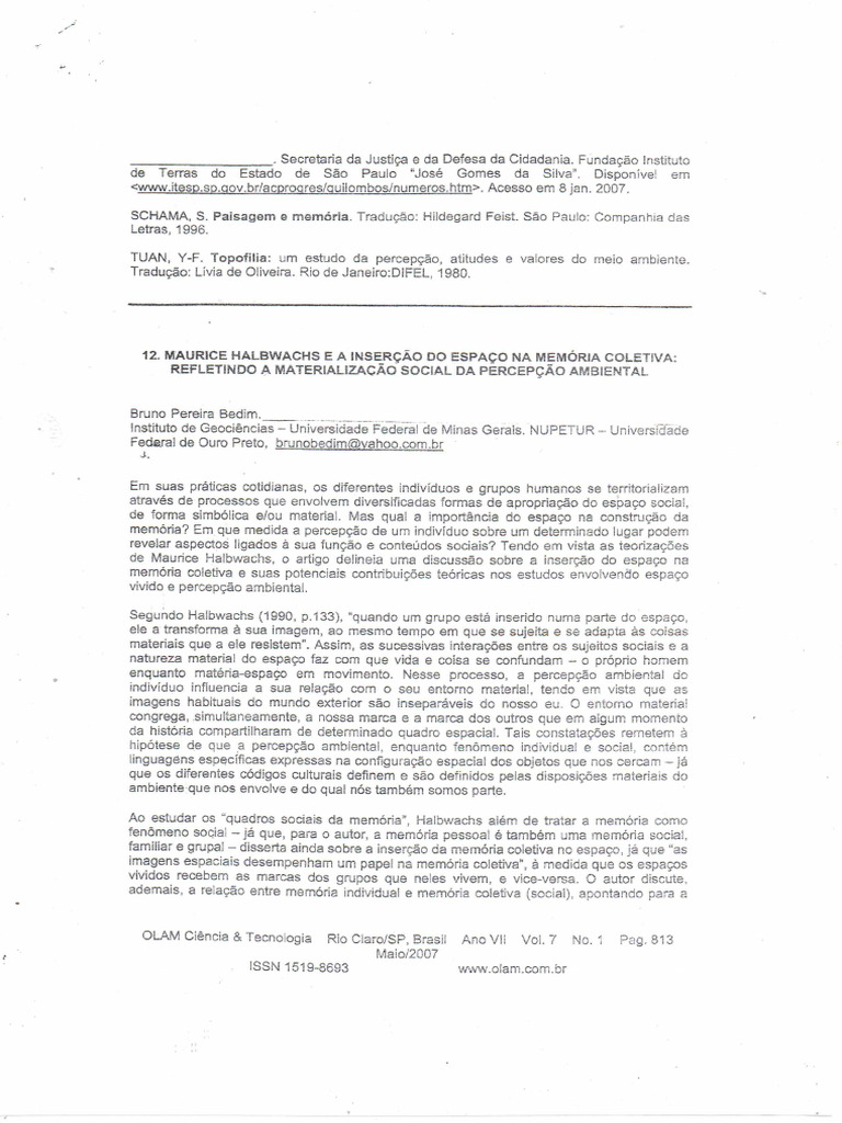 Bedim Percepcao Ambiental | PDF