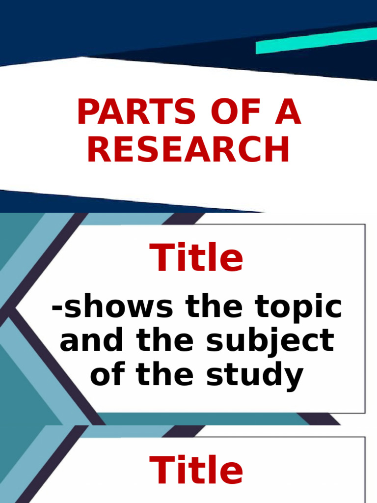 Parts of A Research | PDF